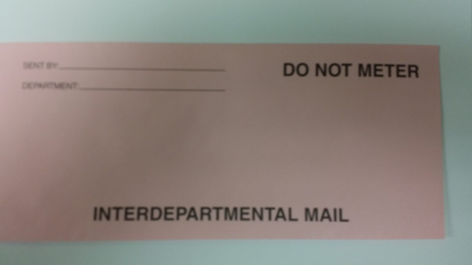Pink Interdepartmental Envelope - West Virginia Correctional Industries